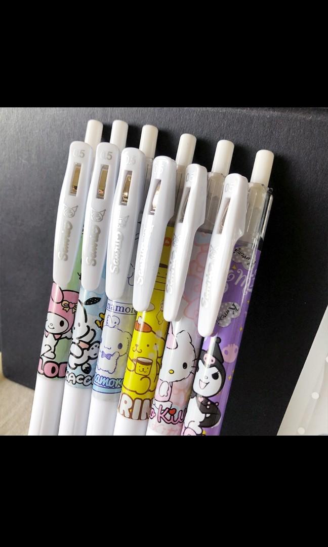 Sanrio Pen Set Black Gel Pens x6, Hobbies & Toys, Stationery & Craft ...