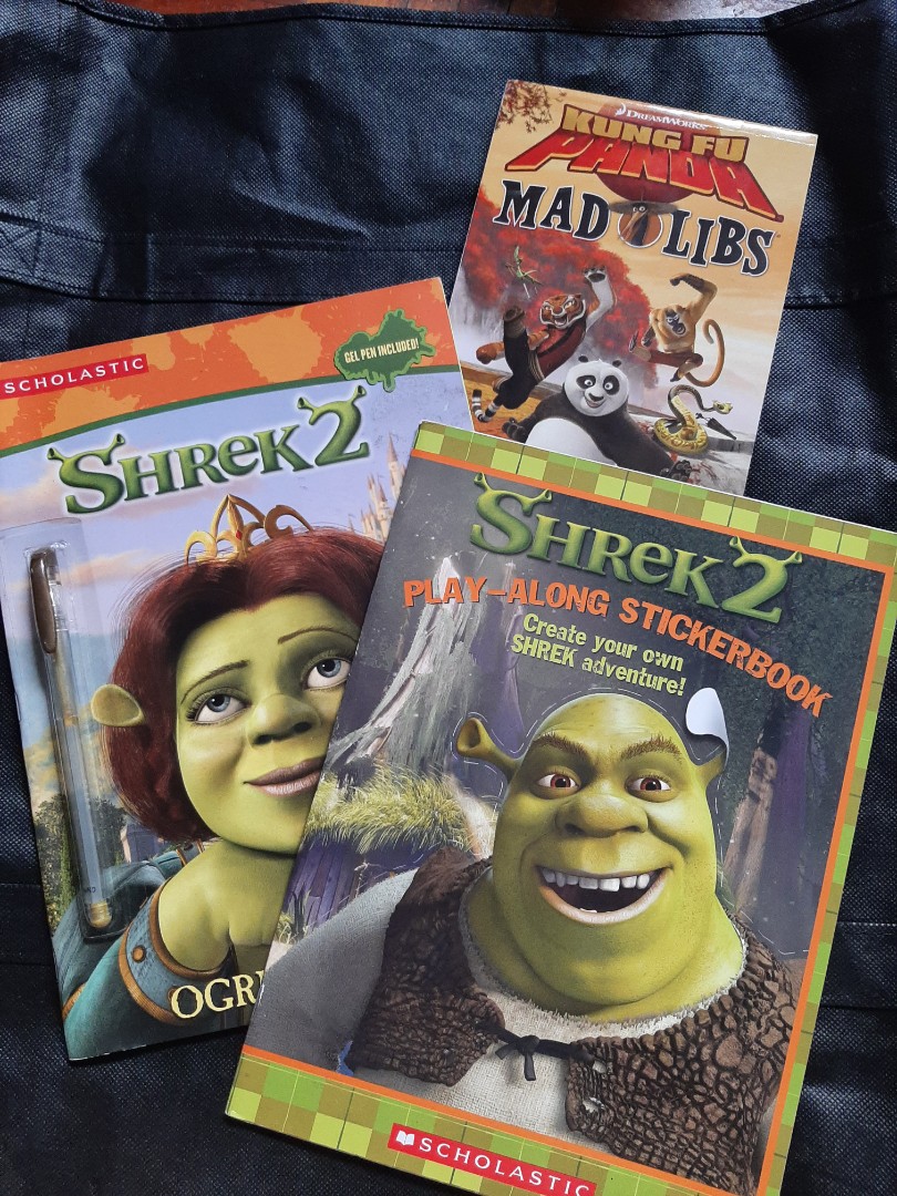 Shrek Books Set + Kung Fu Panda Mad Libs, Hobbies & Toys, Books ...