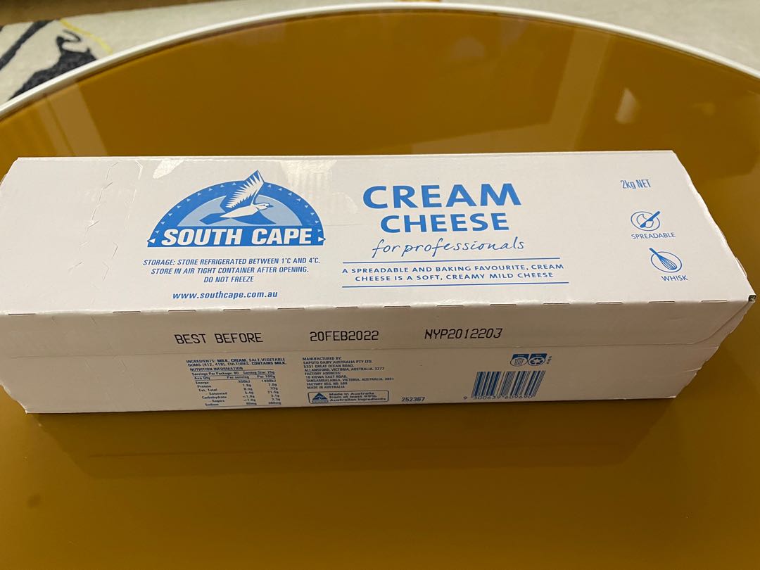 South Cape Cream Cheese 2kg, Food & Drinks, Chilled & Frozen Food on ...