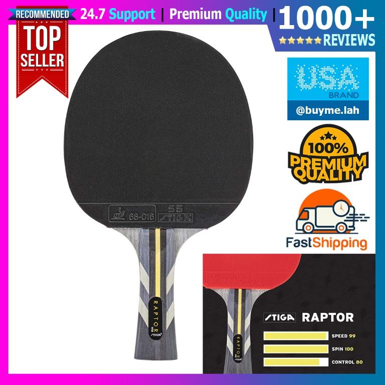 STIGA Raptor Table Tennis Racket Black, Sports Equipment, Sports ...
