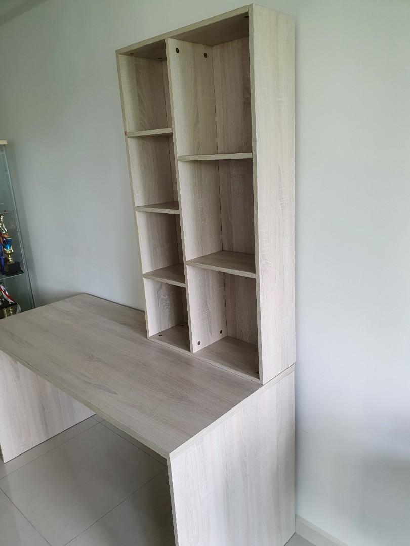 Study Table w Detachable Book Shelf (Free delivery), Furniture & Home ...