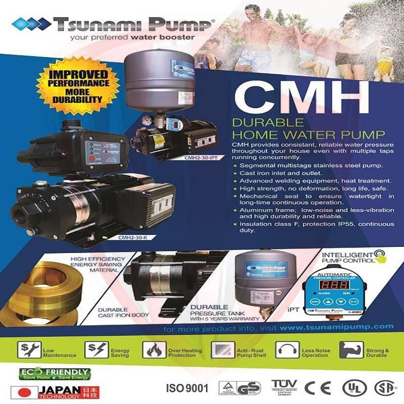 [Free Gift] Tsunami CMH4-40K Automatic Start Stop Home Water Booster ...