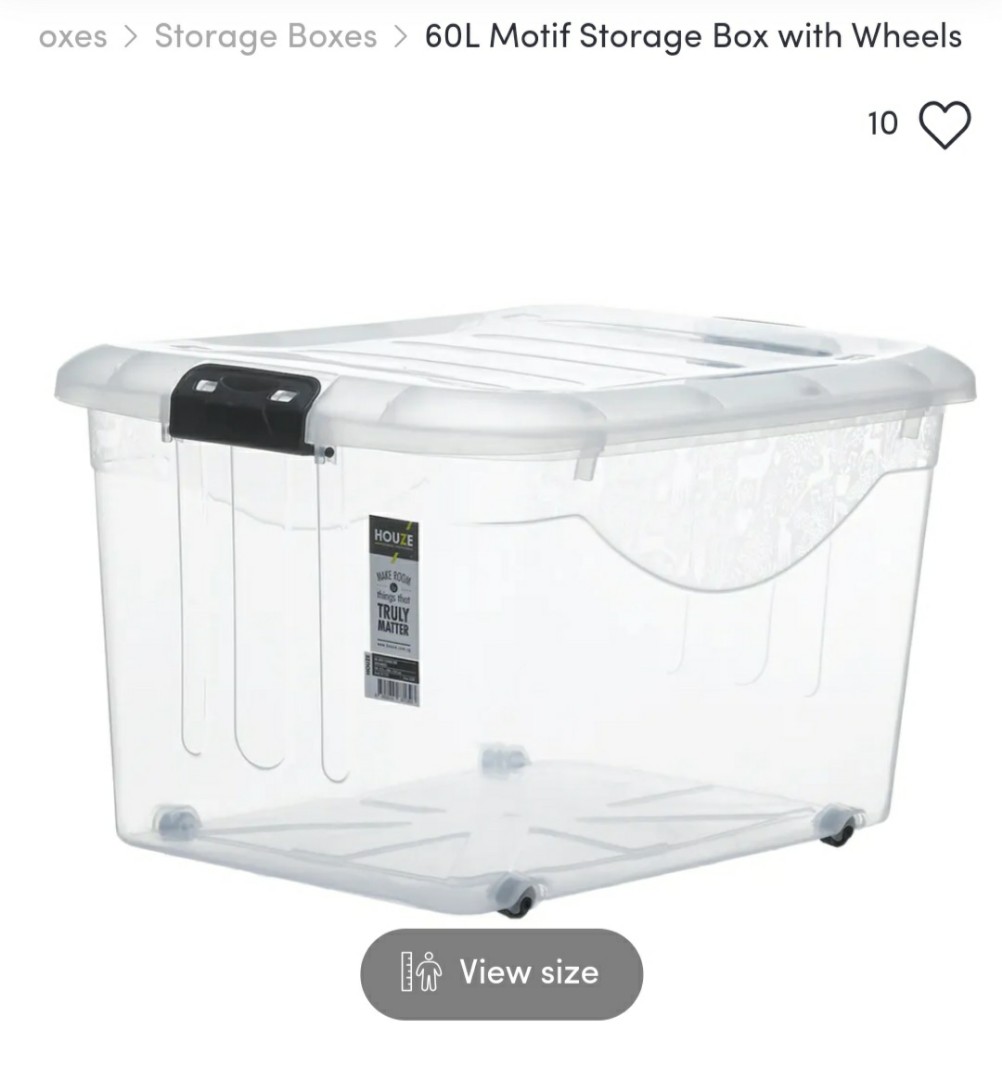 60L storage box, Furniture & Home Living, Home Improvement ...