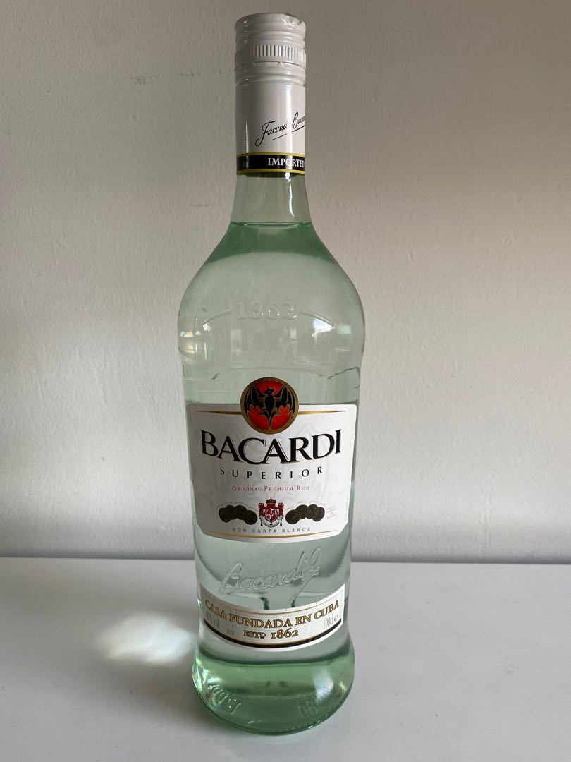 Bacardi Rum 1L, Food & Drinks, Alcoholic Beverages on Carousell