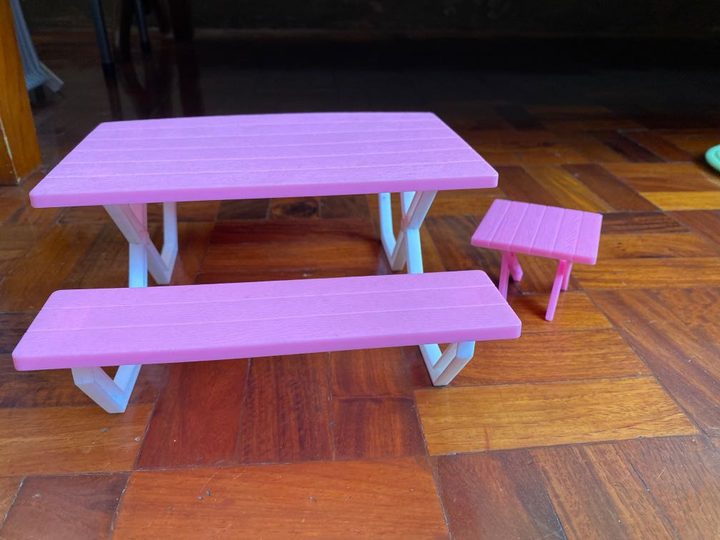 Barbie Picnic Table Set, Hobbies & Toys, Toys & Games on Carousell