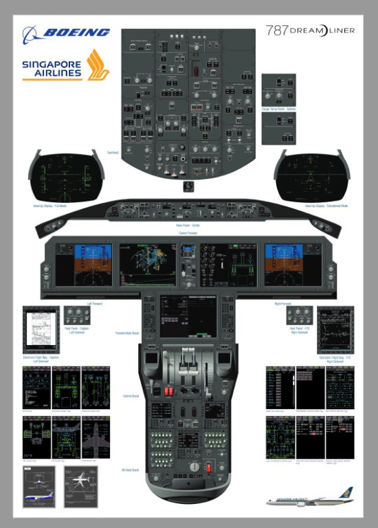 Boeing 787-10 Training Poster, Everything Else on Carousell