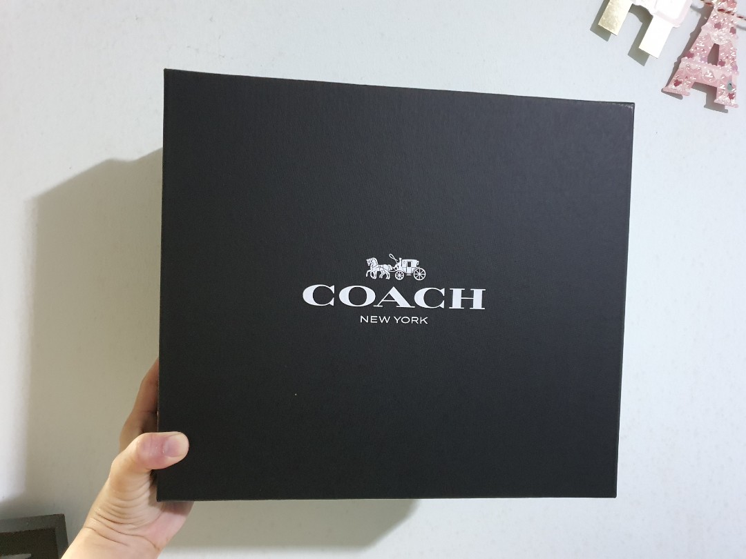 COACH paper bag and box, Luxury, Bags & Wallets on Carousell
