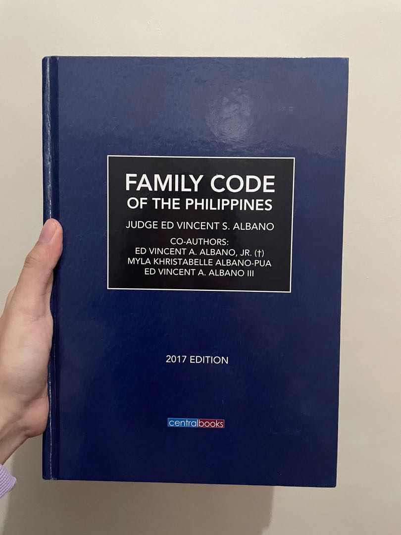 Family Code of the Philippines by Judge Albano (2017 ed.), Hobbies ...