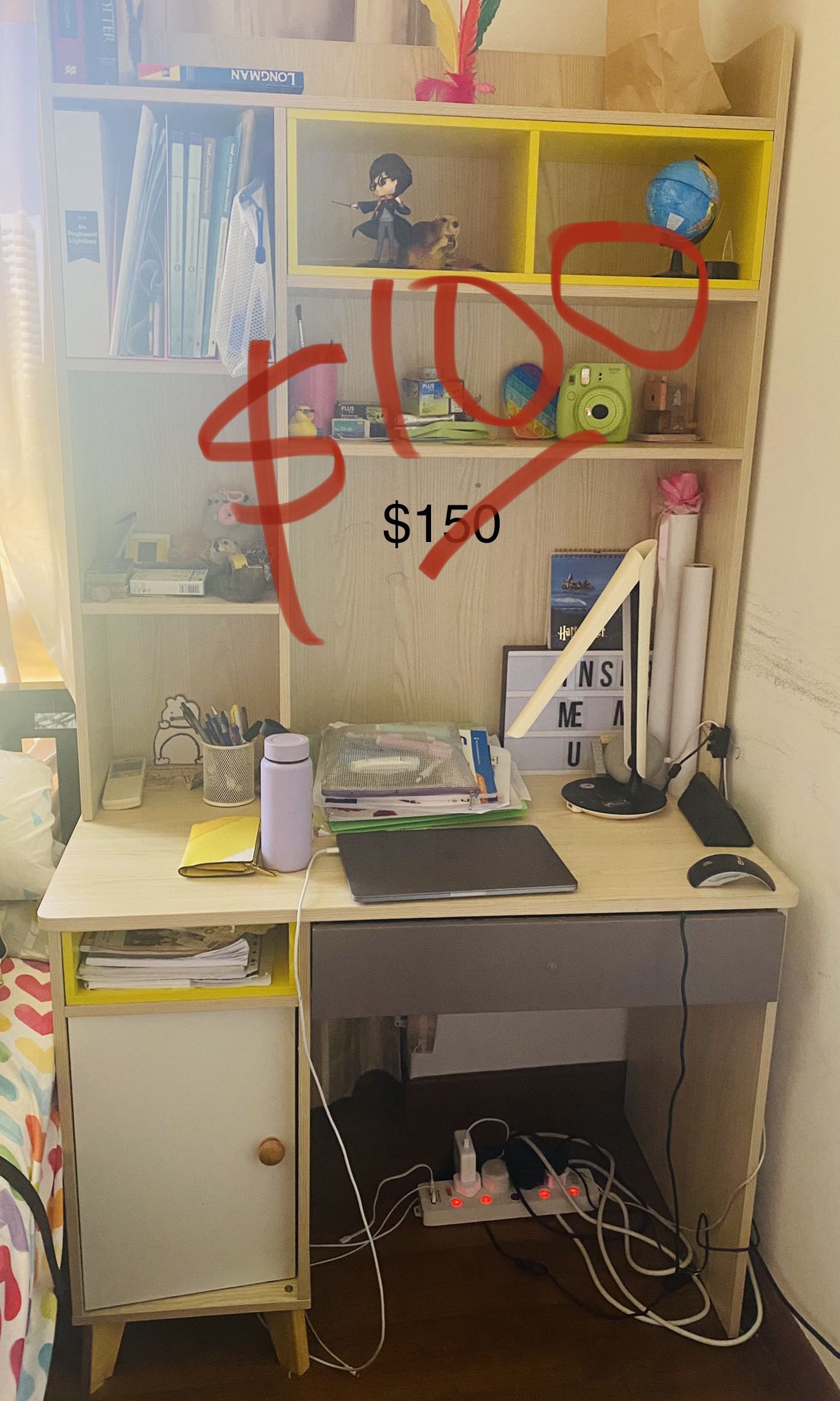 FINAL CALL !! Study Table with shelves and cabinets, computer desk ...