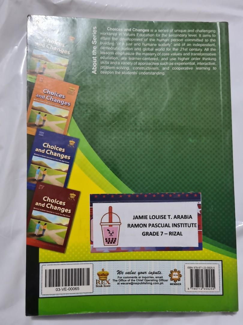 Grade 7 textbook - Choices and Changes, Hobbies & Toys, Books ...