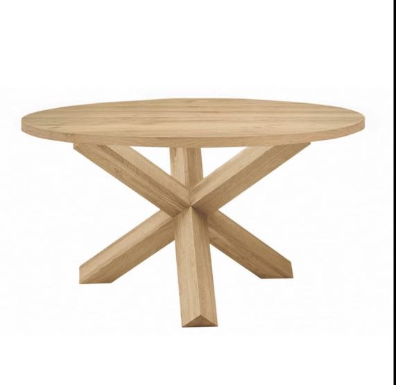 Heals Spyder Beautiful Round Oak Dining Table from England (6-8 Seater ...