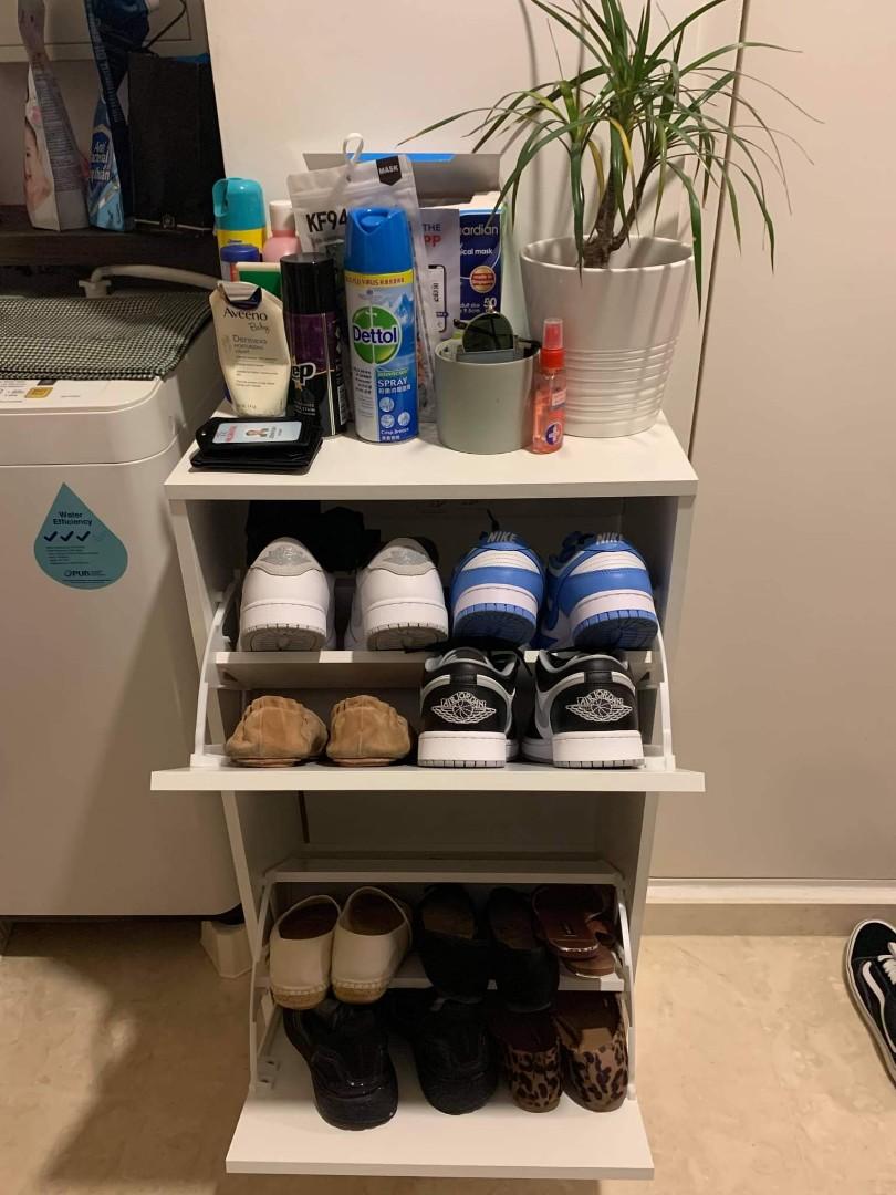 IKEA 2 Layer Shoe Rack, Furniture & Home Living, Furniture, Shelves ...