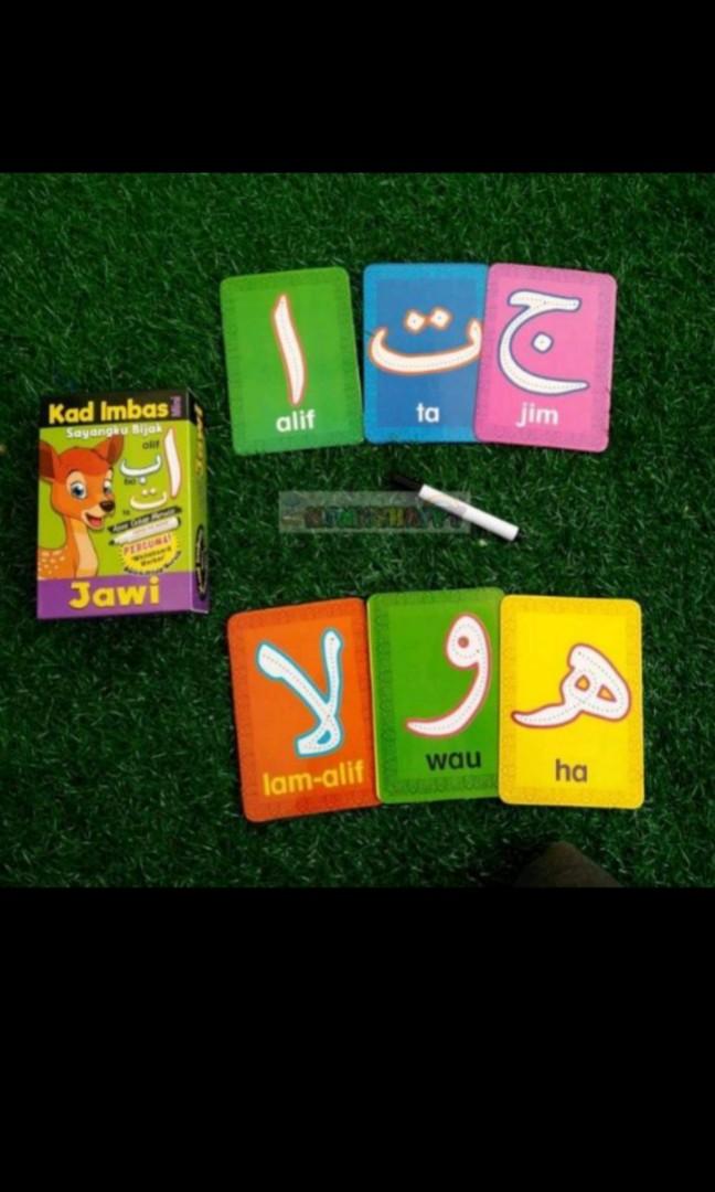 Jawi/abc flash tracing cards, Hobbies & Toys, Toys & Games on Carousell