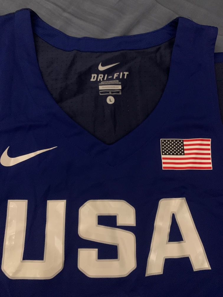 (L size) Kevin Durant KD 2016 USA Jersey 波衫 球衣 Nike NBA, 男裝, 運動服裝 ...