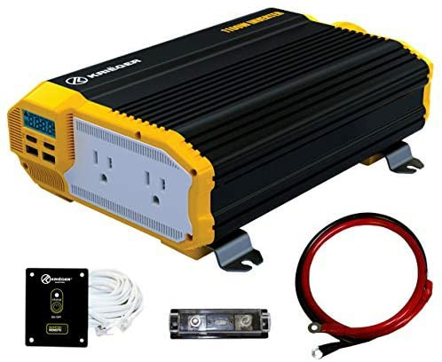 KRIËGER 1100 Watt 12V Power Inverter Dual 110V AC Outlets, Installation ...