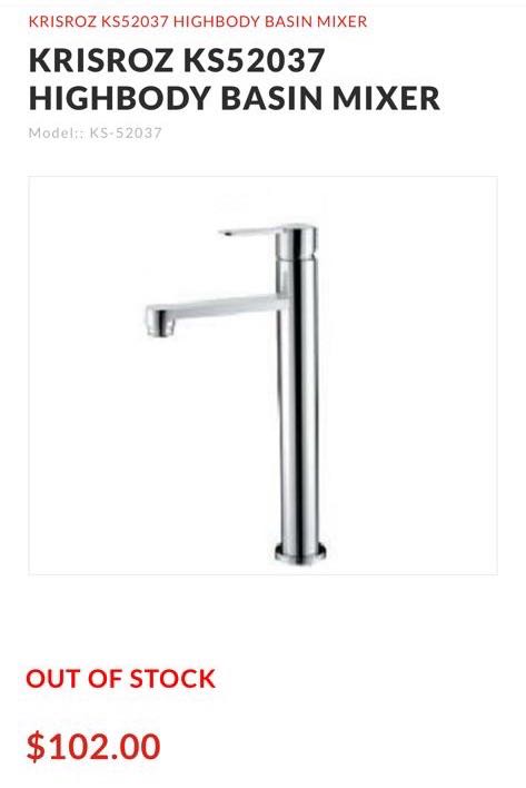 Krisroz Basin Mixer, Furniture & Home Living, Bathroom & Kitchen Fixtures on Carousell