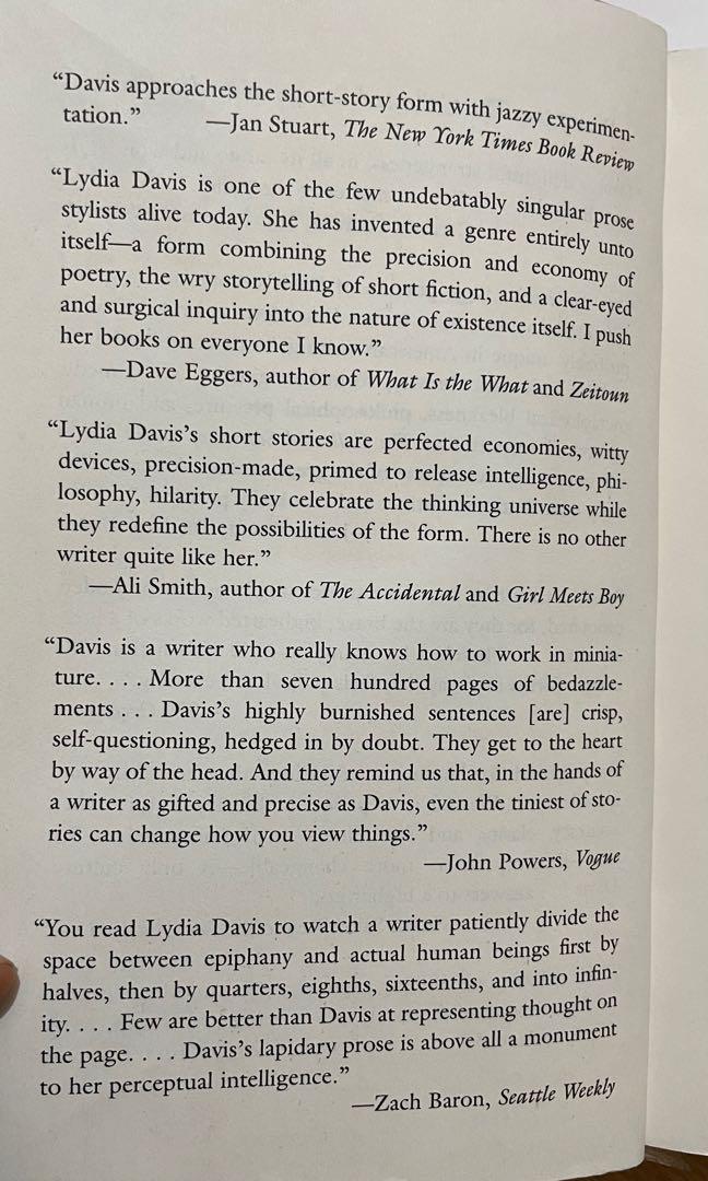 The Collected Stories of Lydia Davis by Lydia Davis, Hobbies & Toys ...