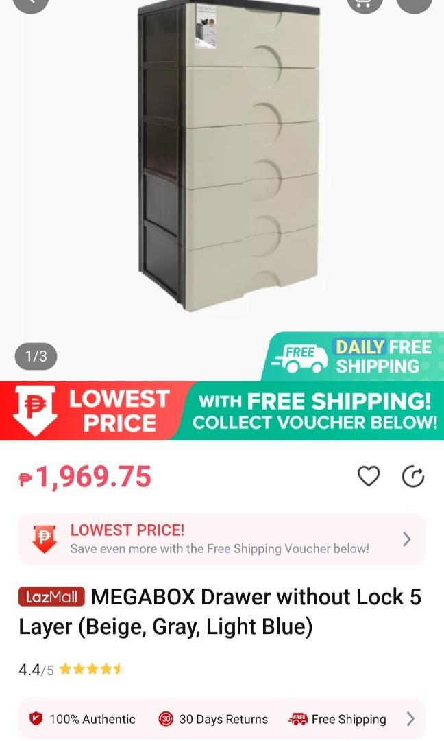 Megabox Cabinet Drawer Orocan 5 layers, Furniture & Home Living ...