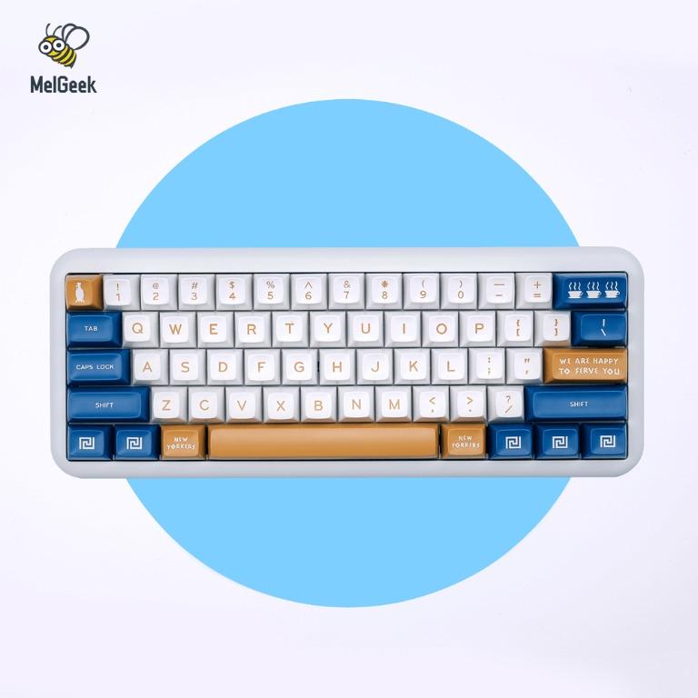 Melgeek Mojo60 60% RGB Alu Mech Keyboard Kit, w Gateron Switches, QMK ...