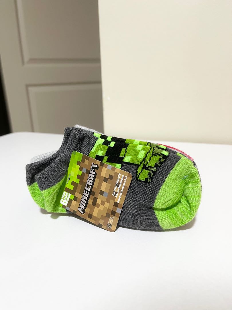 Minecraft socks, Babies & Kids, Babies & Kids Fashion on Carousell