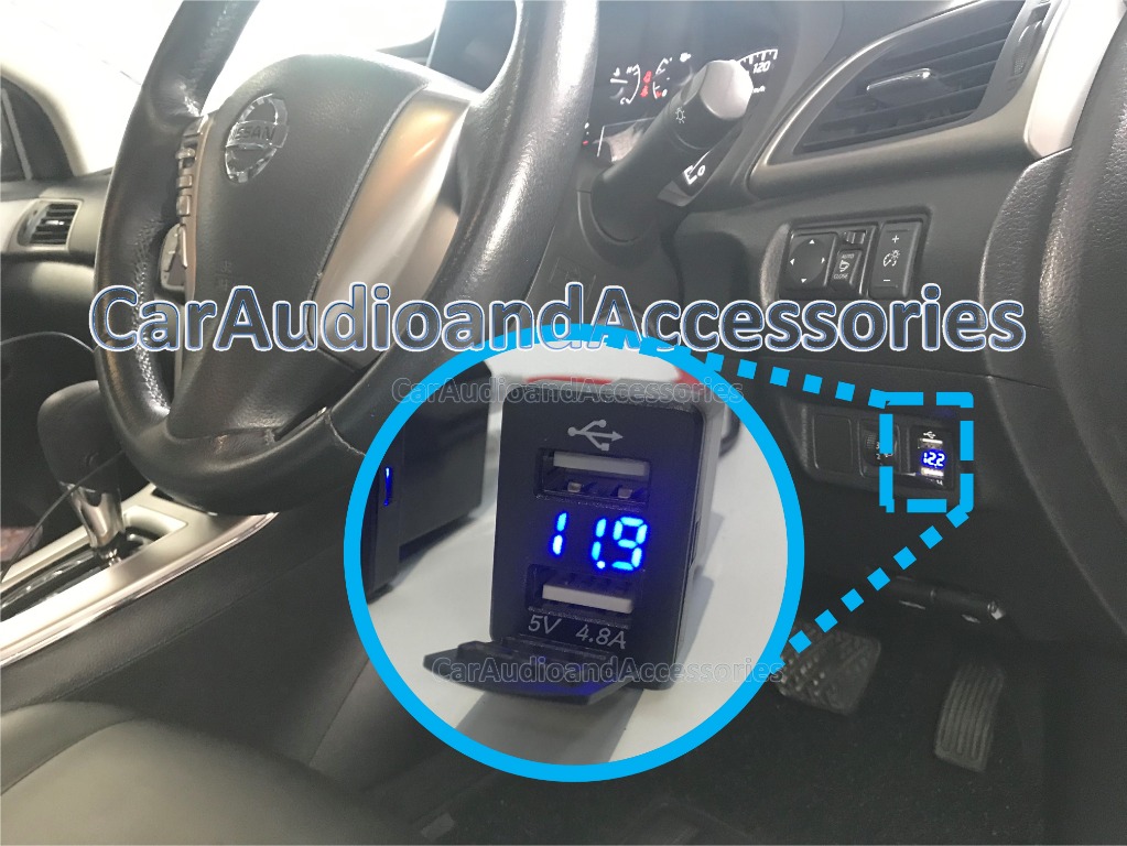 Nissan Sylphy 2013-2021 QC3.0 Quick Charge USB port for phone ...