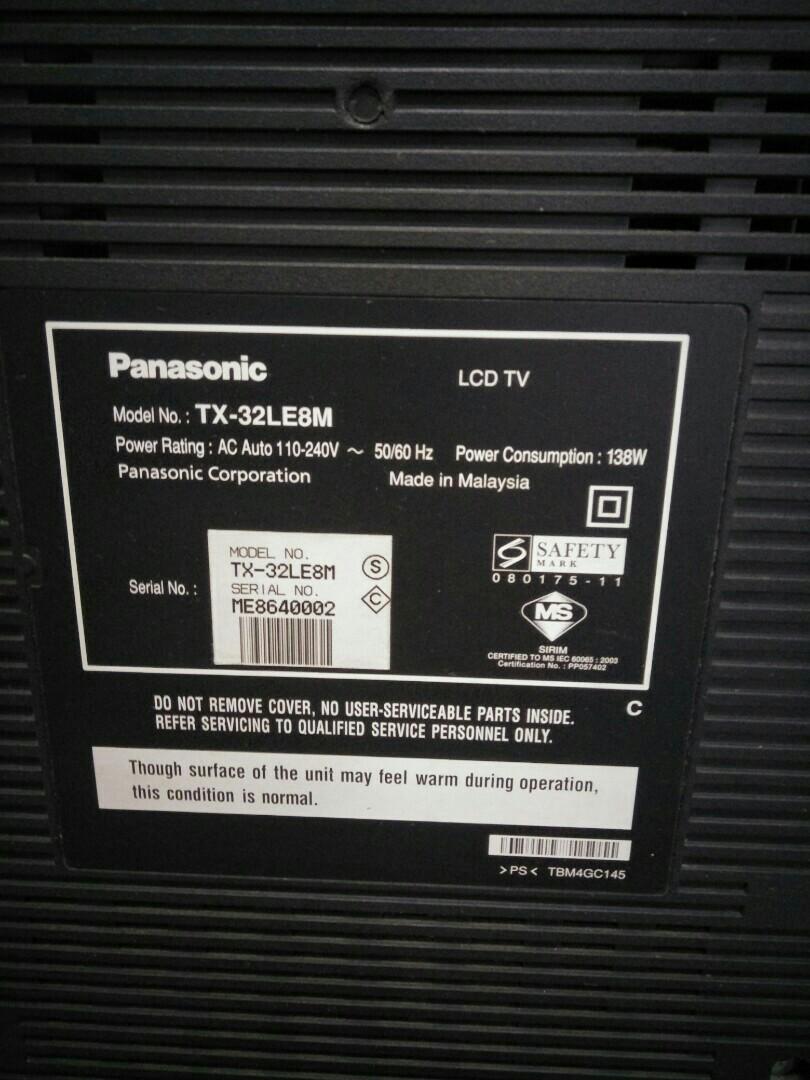 Panasonic 30" LCD TV (Non-bulky), TV & Home Appliances, TV ...