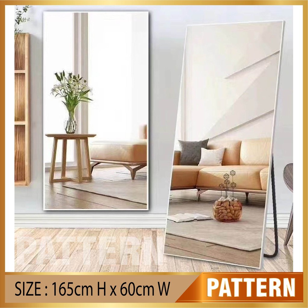 PATTERN Full Length 165cm x 60cm Stand Mirror Cermin Tinggi Besar ...