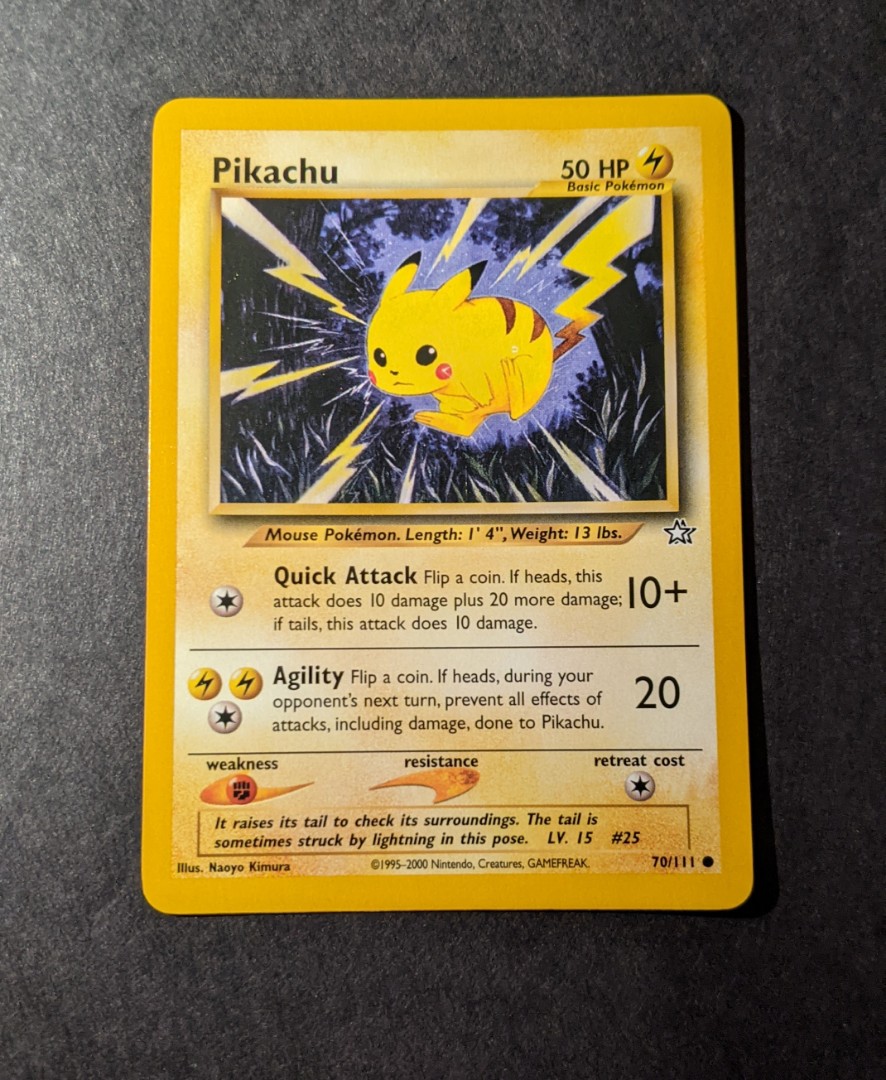 Pikachu Neo Genesis Unlimited Pokemon Card Tcg, Hobbies & Toys, Toys ...