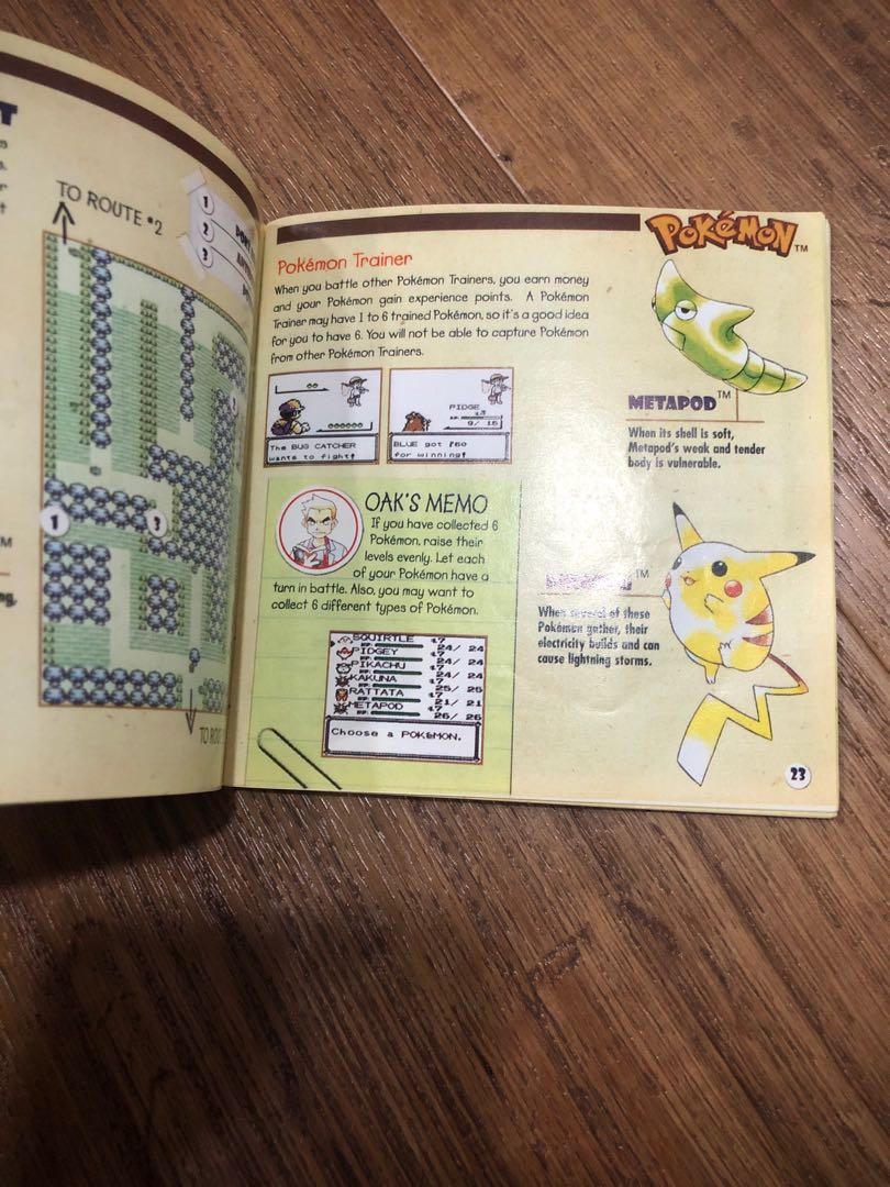 Pokemon Trainer Guide from the legendary Pokemon Blue on Gameboy ...