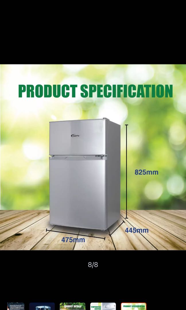 PowerPac 2 door mini fridge with freezer (PPF85), TV & Home Appliances ...