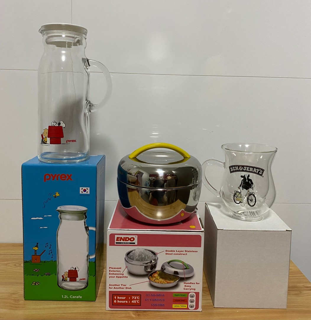 Pyrex water jug and Bento box, TV & Home Appliances, Kitchen Appliances ...