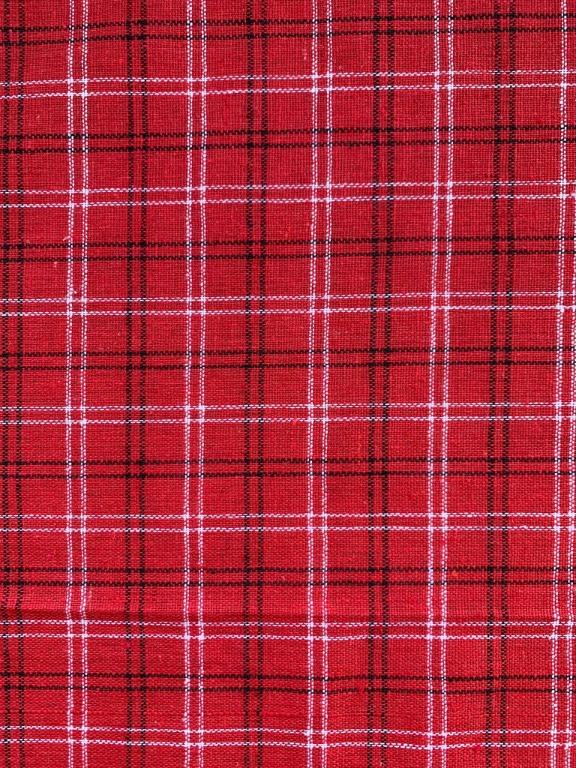 3 Sizes of Red, White and Black Buffalo Check Print Fabric Table Cloth ...