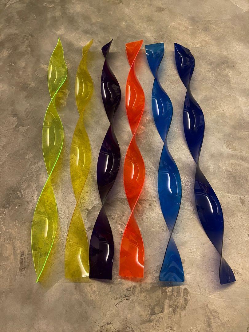 Retro acrylic strips . A set of 6., Furniture & Home Living, Home Decor ...