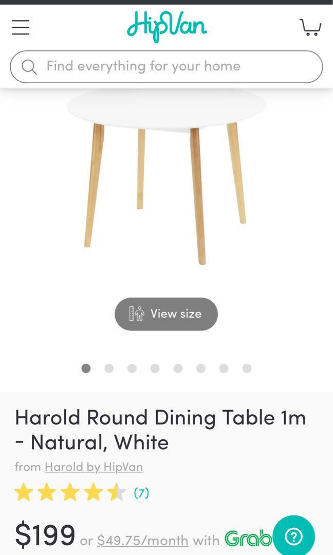 Round Dining Table 1m, Furniture & Home Living, Furniture, Tables ...