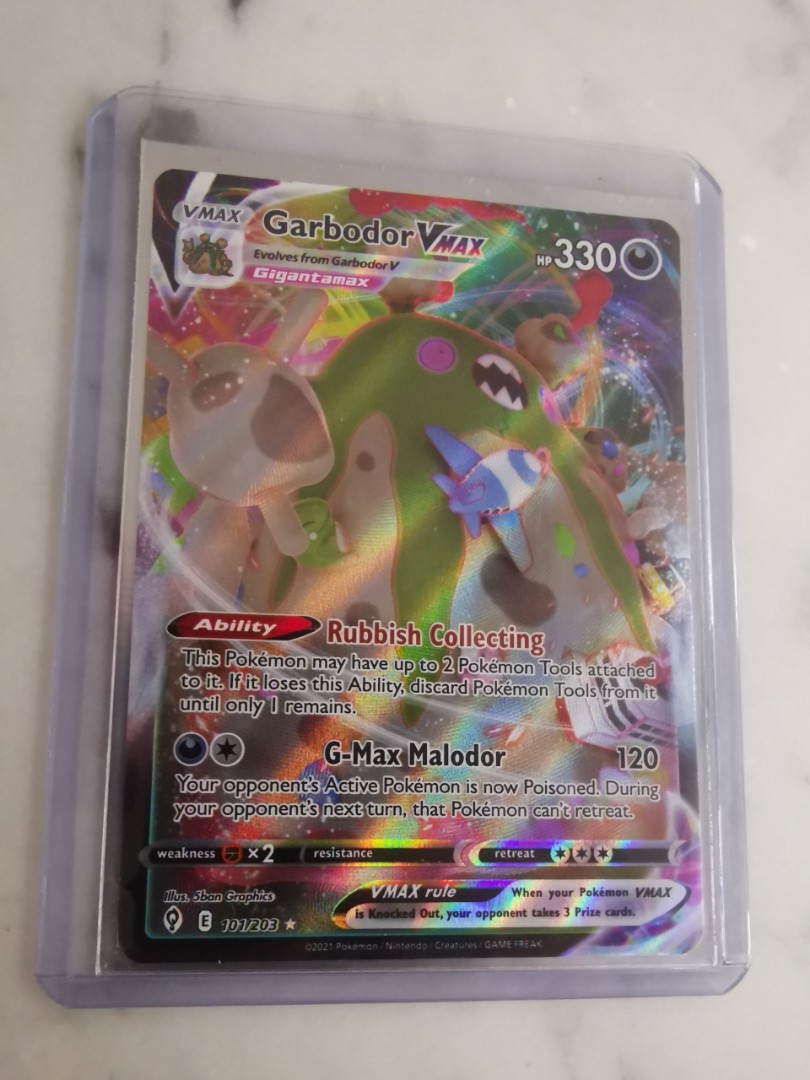 Selling Evolving Skies Garbodor VMAX Card, Hobbies & Toys, Toys & Games ...