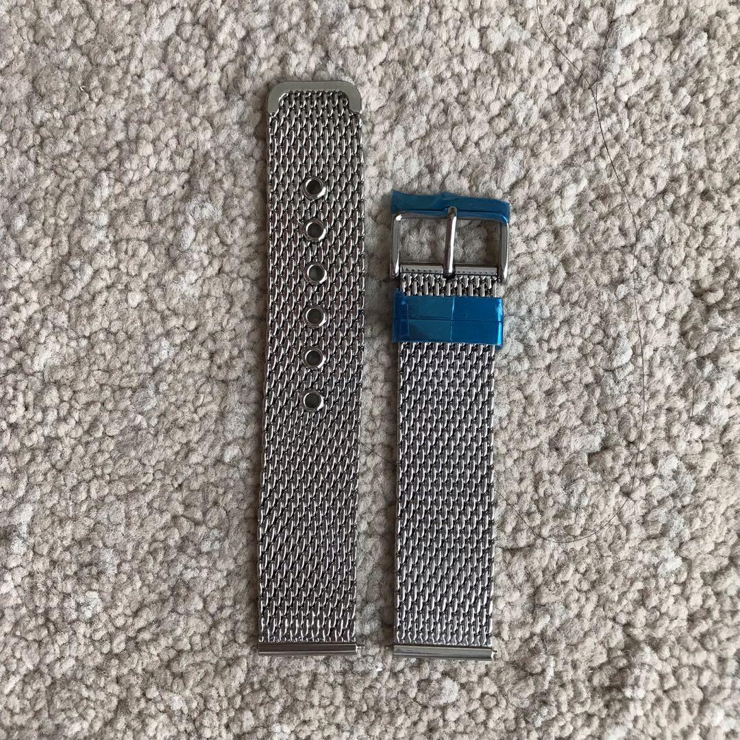 Steel Mesh Watch Bracelet 20mm Lug Width with Spring Bar, Luxury ...