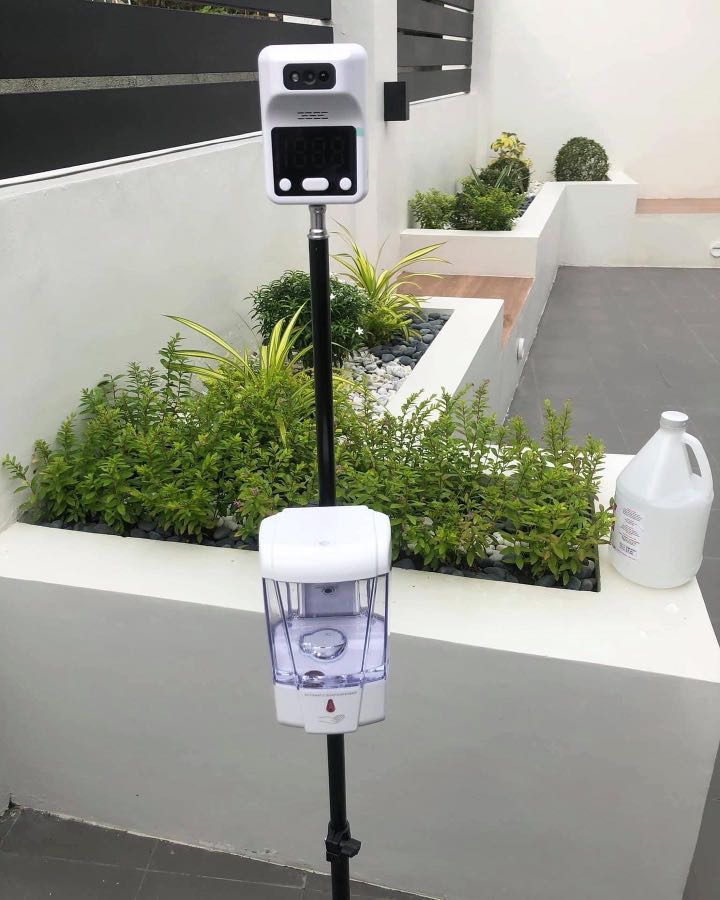 Thermal scanner, alcohol dispenser with stand, Health & Nutrition ...