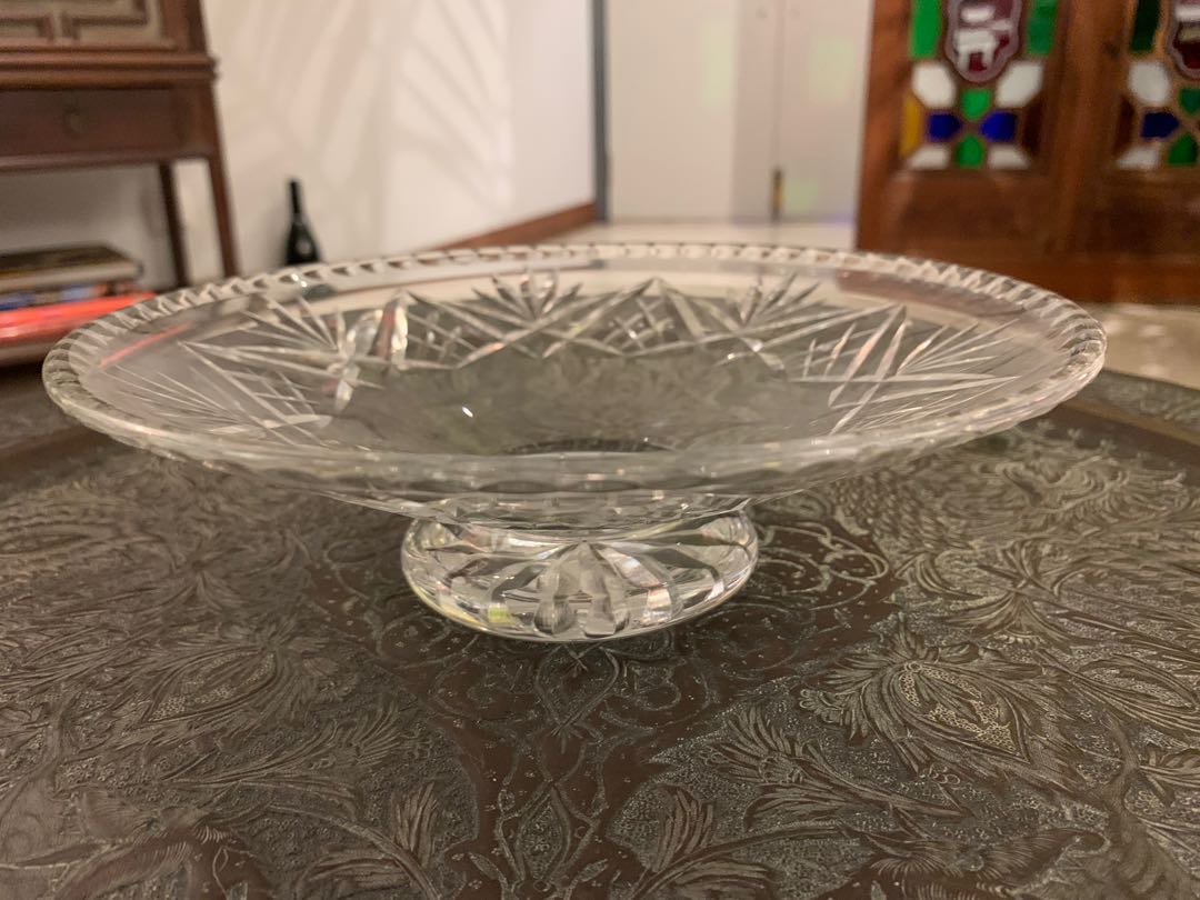 Thomas Webb Crystal Cake Plate, Furniture & Home Living, Home Decor ...