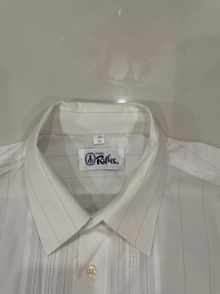 Three Rifles (White with Design lines Shirt), Men's Fashion, Tops ...