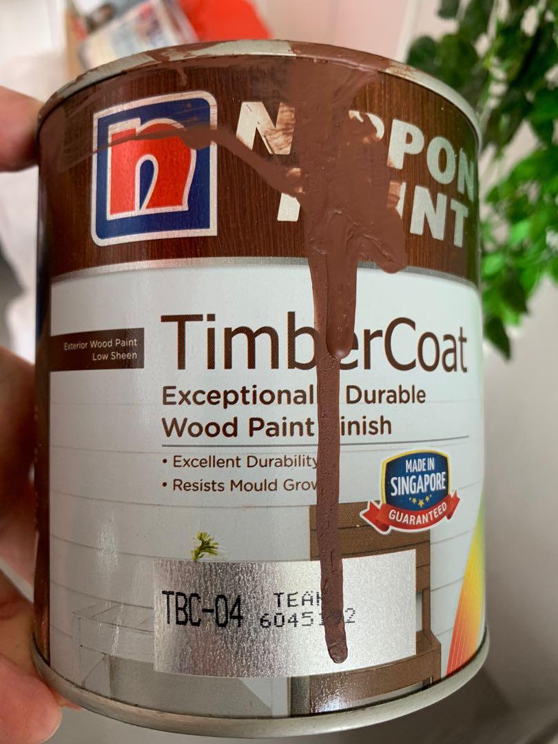 Timber coat Nippon paint, Furniture & Home Living, Home Improvement ...
