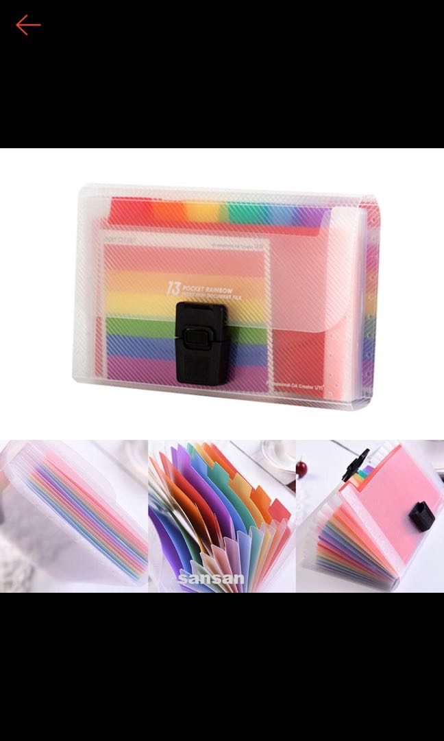 Transparent rainbow divider file, Hobbies & Toys, Stationery & Craft ...