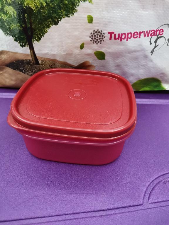 Tupperware Square maroon container, Furniture & Home Living ...