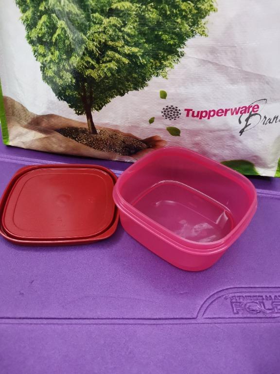 Tupperware Square maroon container, Furniture & Home Living ...