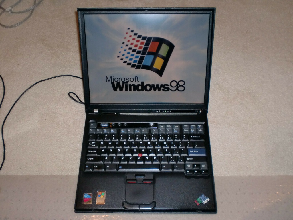 Vintage IBM Thinkpad T40 Laptop Windows 98 SE, Computers & Tech ...