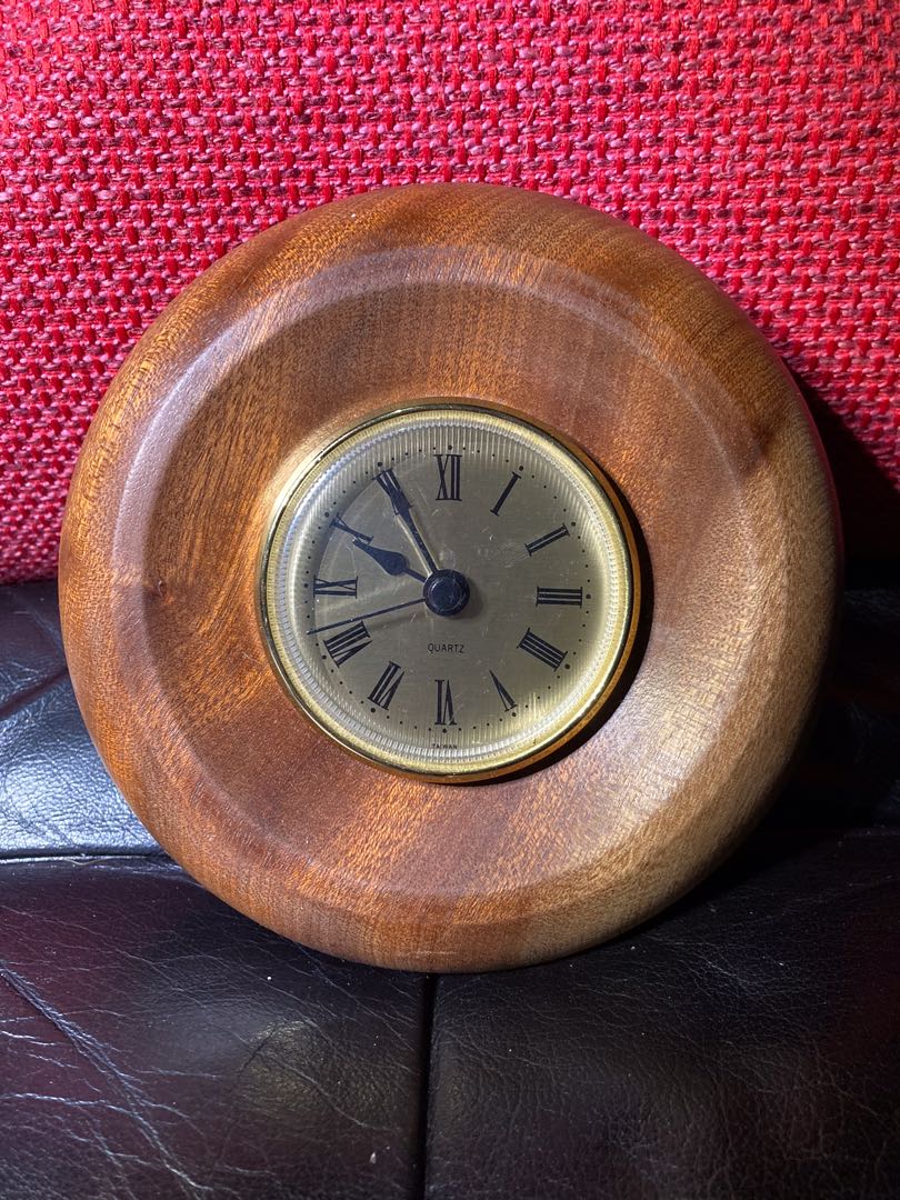 Vintage Wood Frame Clock, Furniture & Home Living, Home Decor, Clocks ...
