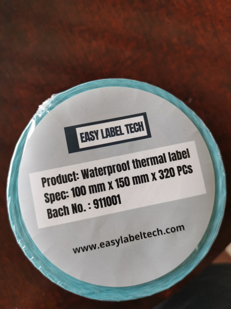 Waterproof thermal label - easy label tech, Computers & Tech, Printers ...