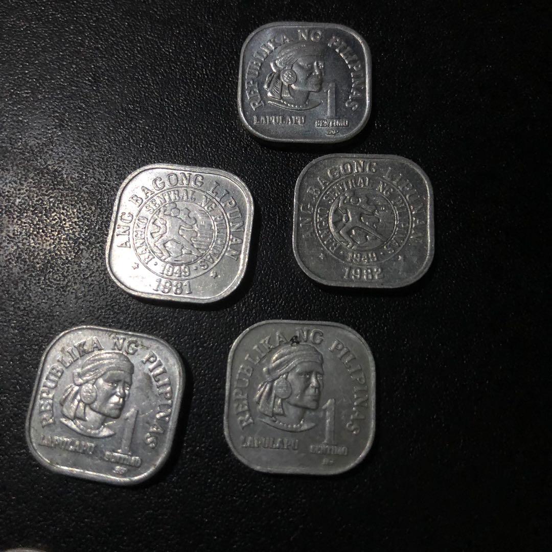 1974, 1981 Isang (1) Sentimo Lapu-Lapu Coins, Hobbies & Toys ...