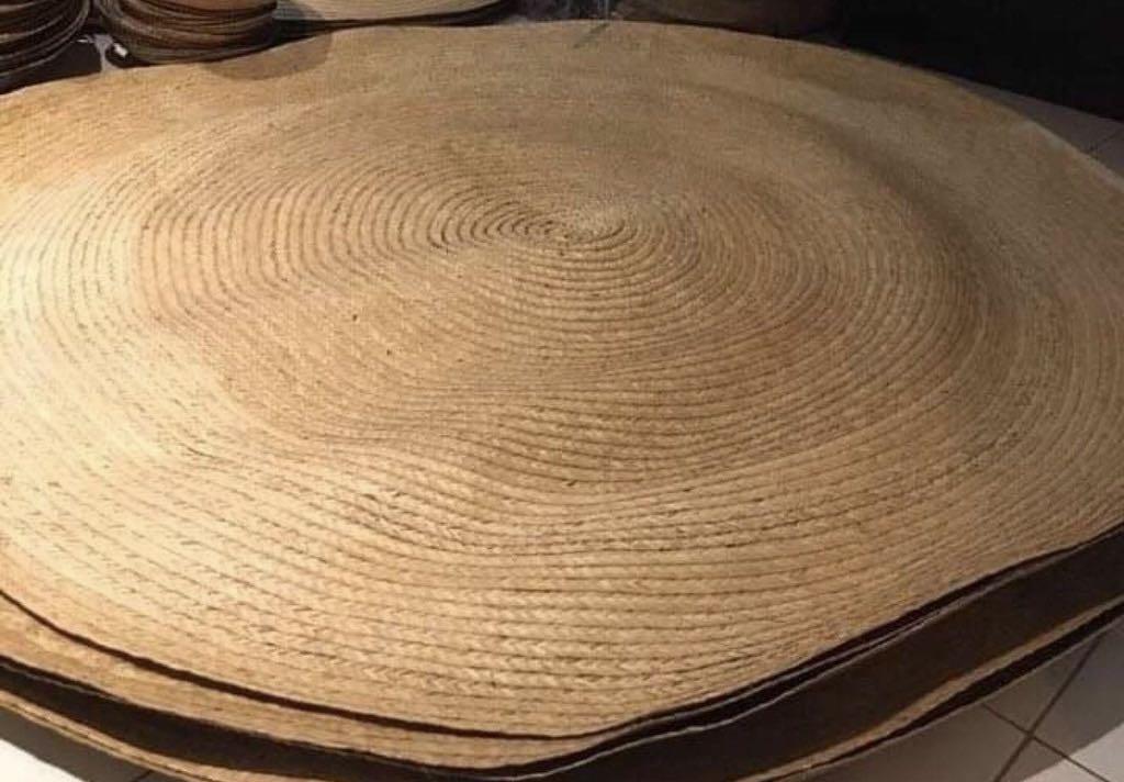 5 ft round buri banig mat, Furniture & Home Living, Home Decor, Carpets ...