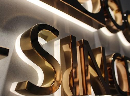 Signage Aluminium stainless steel metal 3D wording letters frontlit ...