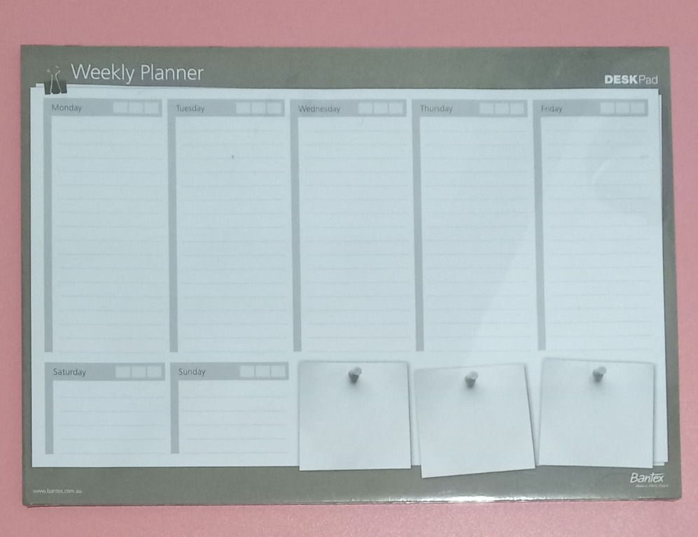 BANTEX DESKPAD WEEKLY PLANNER, Hobbies & Toys, Stationary & Craft ...